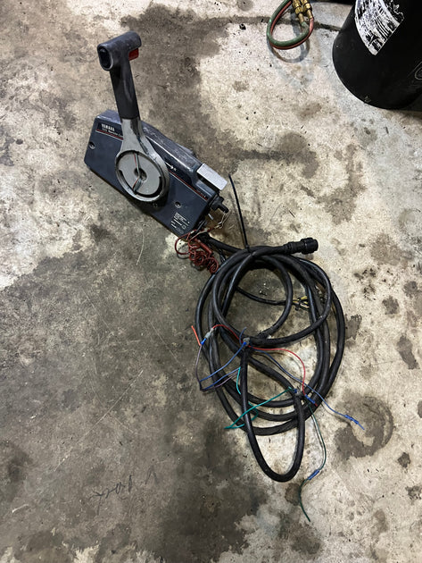 Yamaha outboard 703 side mount control box w/ 15' rigging harness READ ...