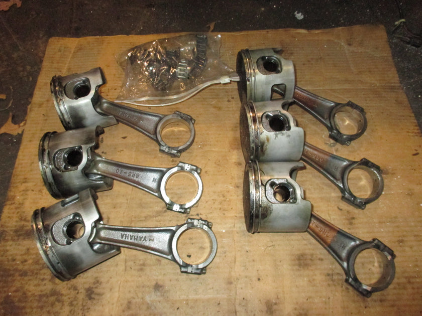 Yamaha 200hp HPDI outboard piston and rod set of 6 | Strouds Marine