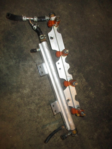 Suzuki DF115 outboard fuel rail and injector set w/ fuel cooler (15710 ...